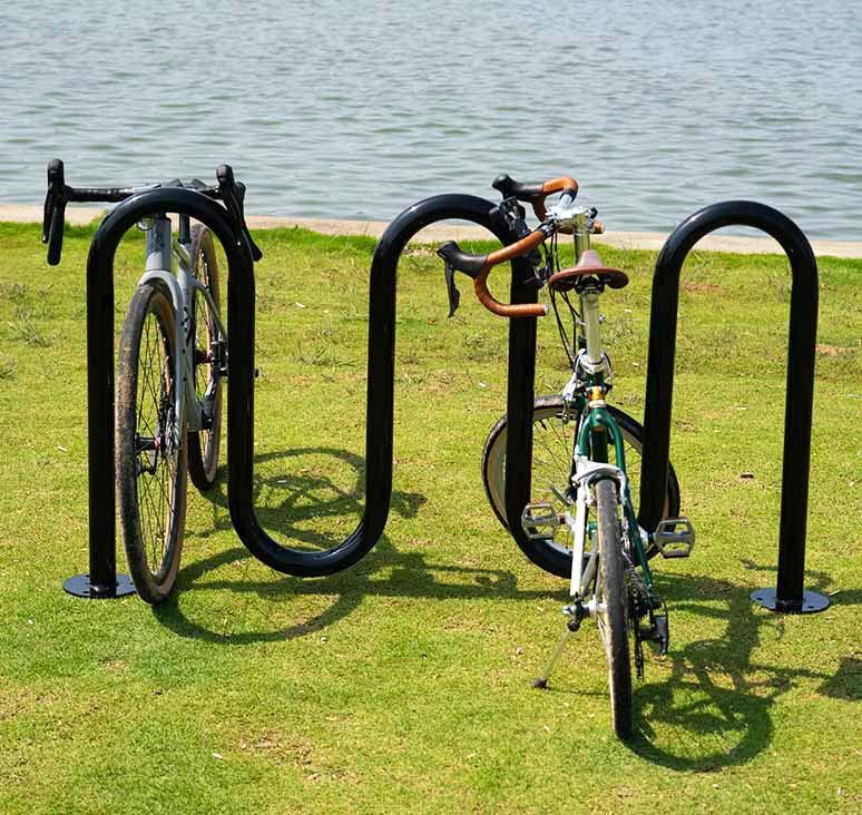 3 Rolling Wave Bike Rack, Commercial Quality for seven bikes ...